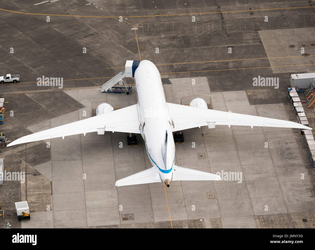 Boeing 787 Dreamliner aircraft under construction, Boeing Field ...