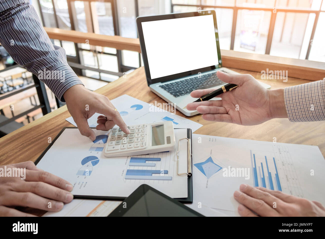 Administrator business man financial inspector and secretary making ...