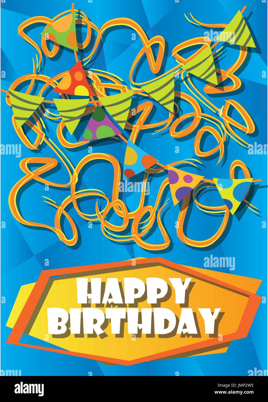 Playful Illustration Birthday Card air serpent for the creative use in ...