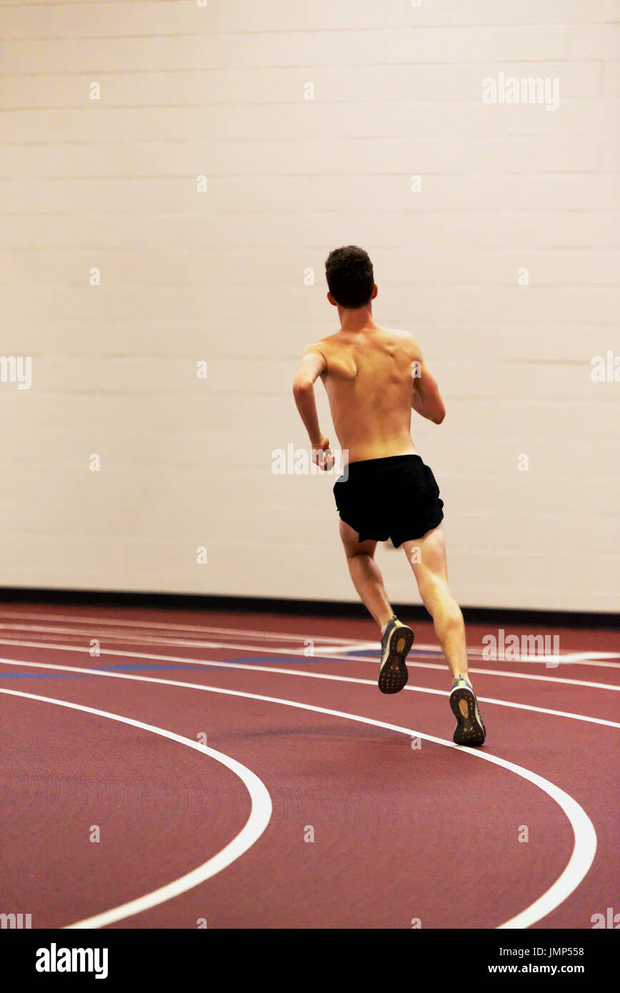 A young high school athlete trains in the offseason in preparation for ...