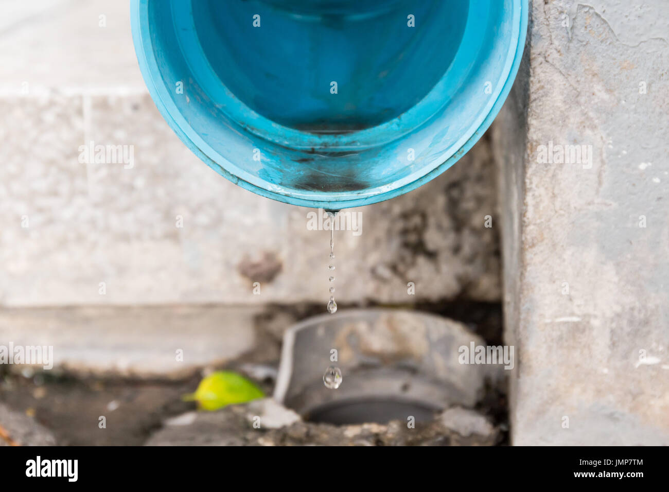 Stop motion of water drop from pvc tube Stock Photo - Alamy