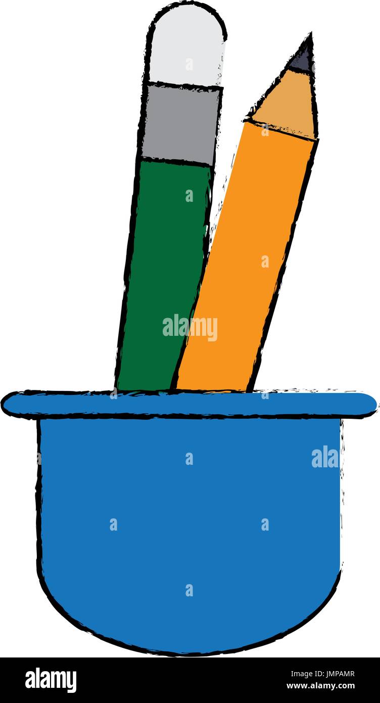 Pen holder art Stock Vector Images - Alamy