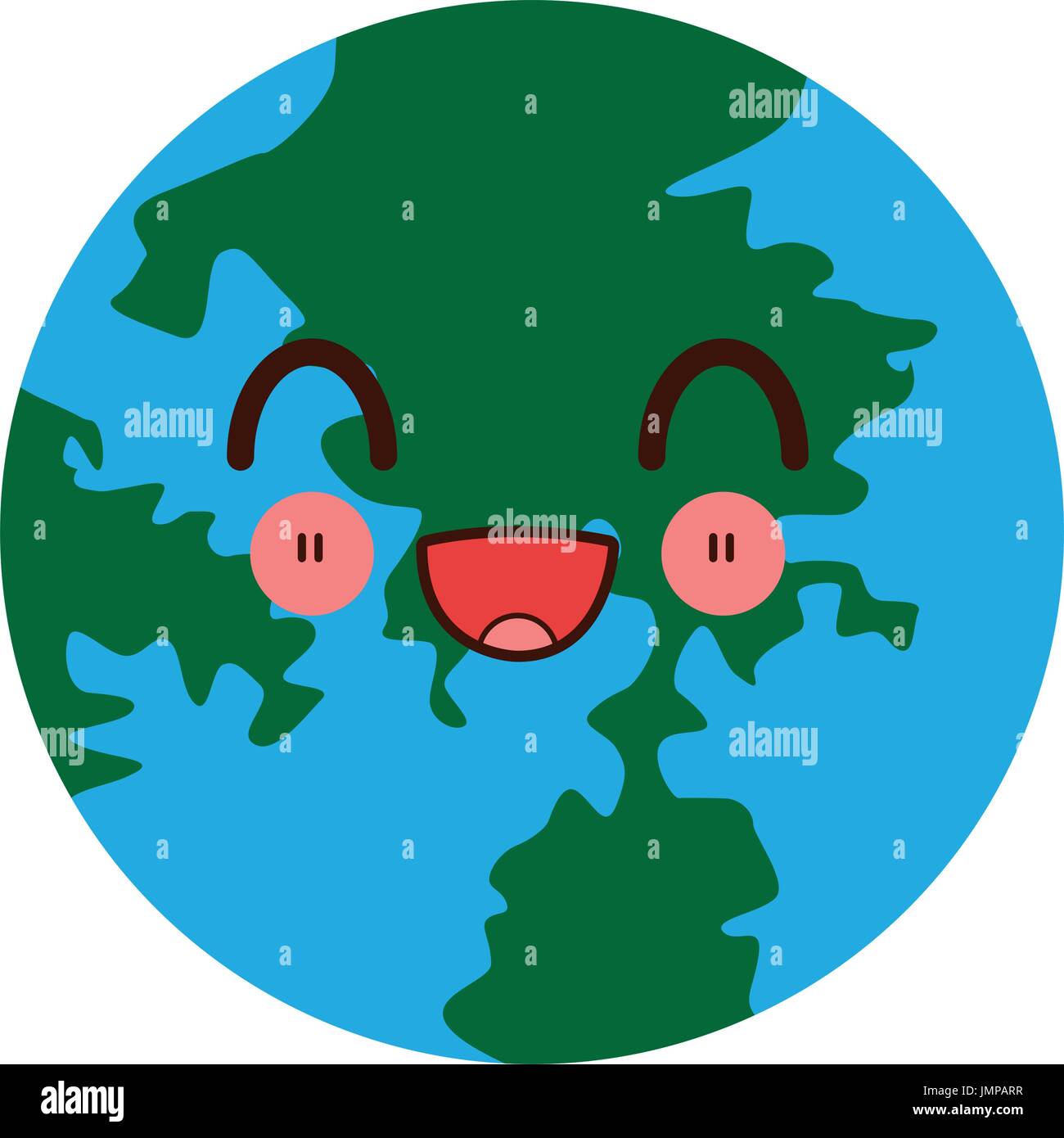 kawaii globe world earth map geography icon Stock Vector Image & Art ...