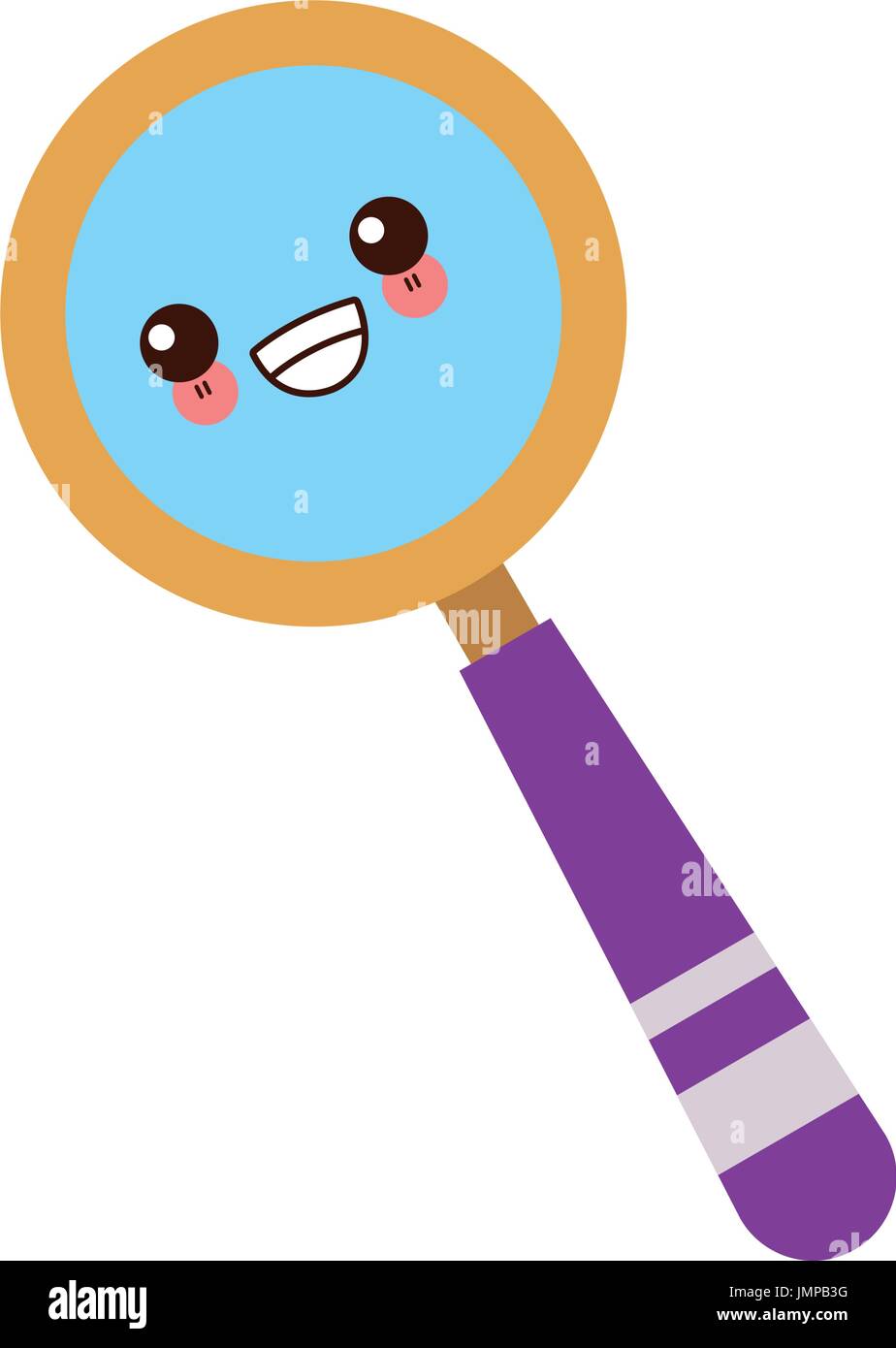 kawaii school magnifier search discovery science Stock Vector Image ...