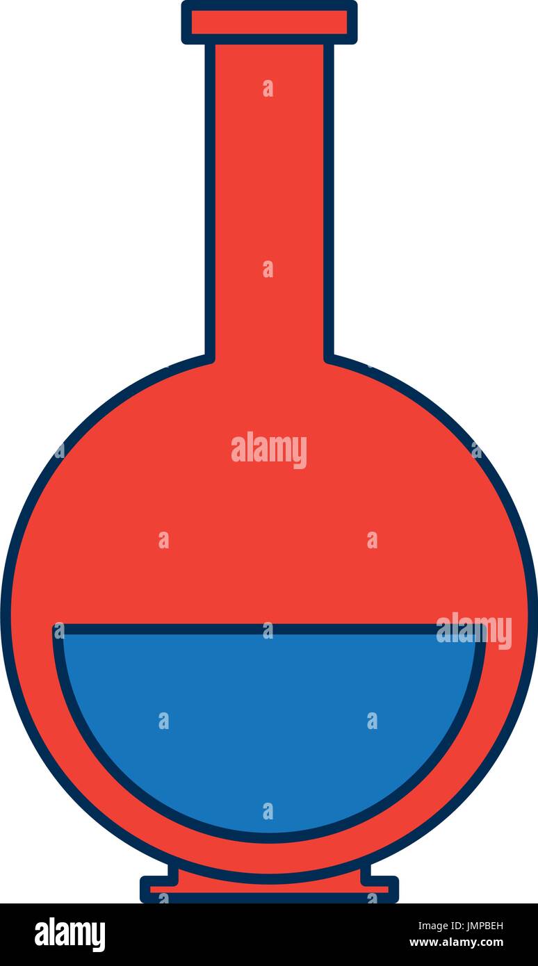 school chemical laboratory flask with liquid bubbles Stock Vector Image ...