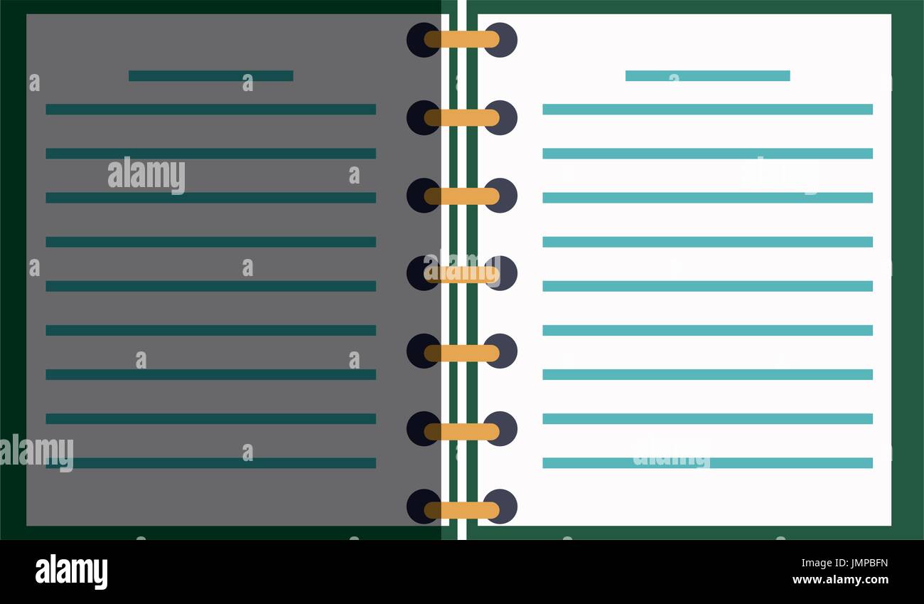 Spiral bound notebook Stock Vector Images - Alamy