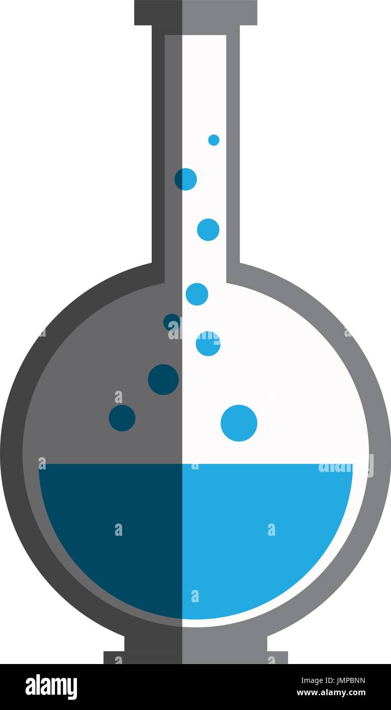 school chemical laboratory flask with liquid bubbles Stock Vector Image ...