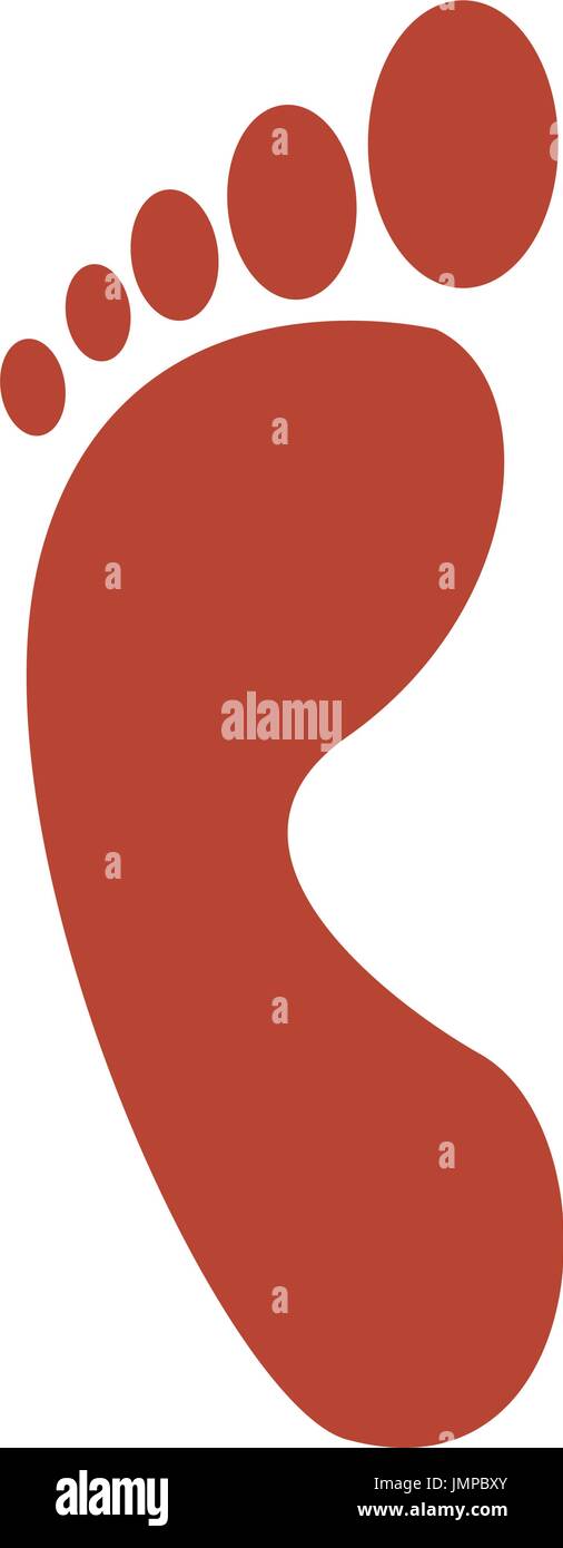 Human footprint icon on white background. Vector illustration Stock ...