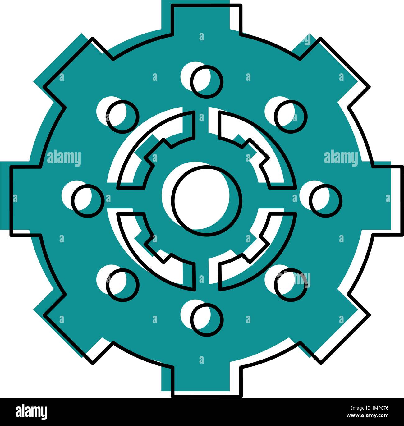 single gear icon image Stock Vector Image & Art - Alamy