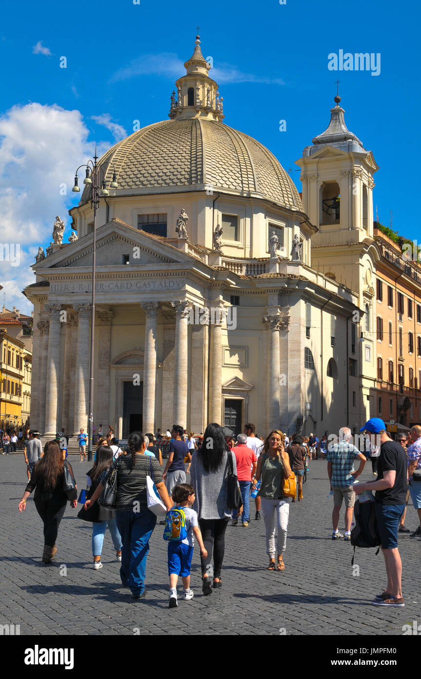 Rome, Italy - June 21, 2016: Crowds of tourists visit the historical ...