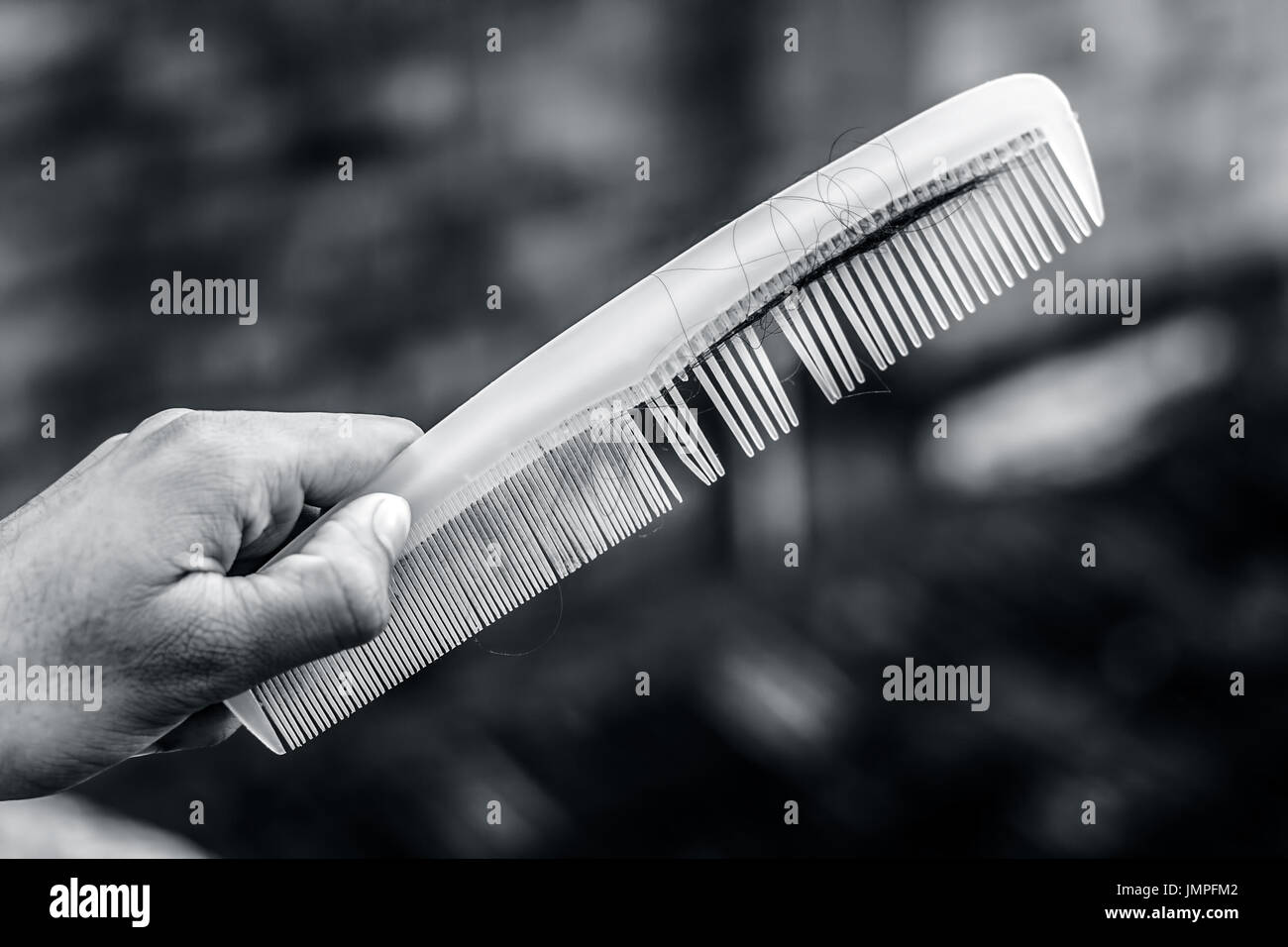 Human hand holding hair comb Stock Photo - Alamy