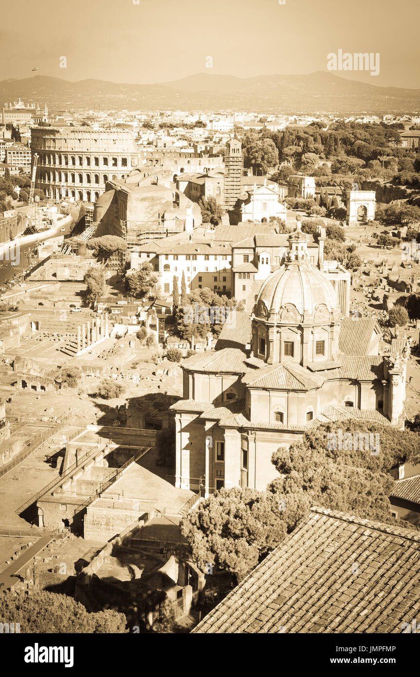 Vintage postcard rome roma hi-res stock photography and images - Alamy