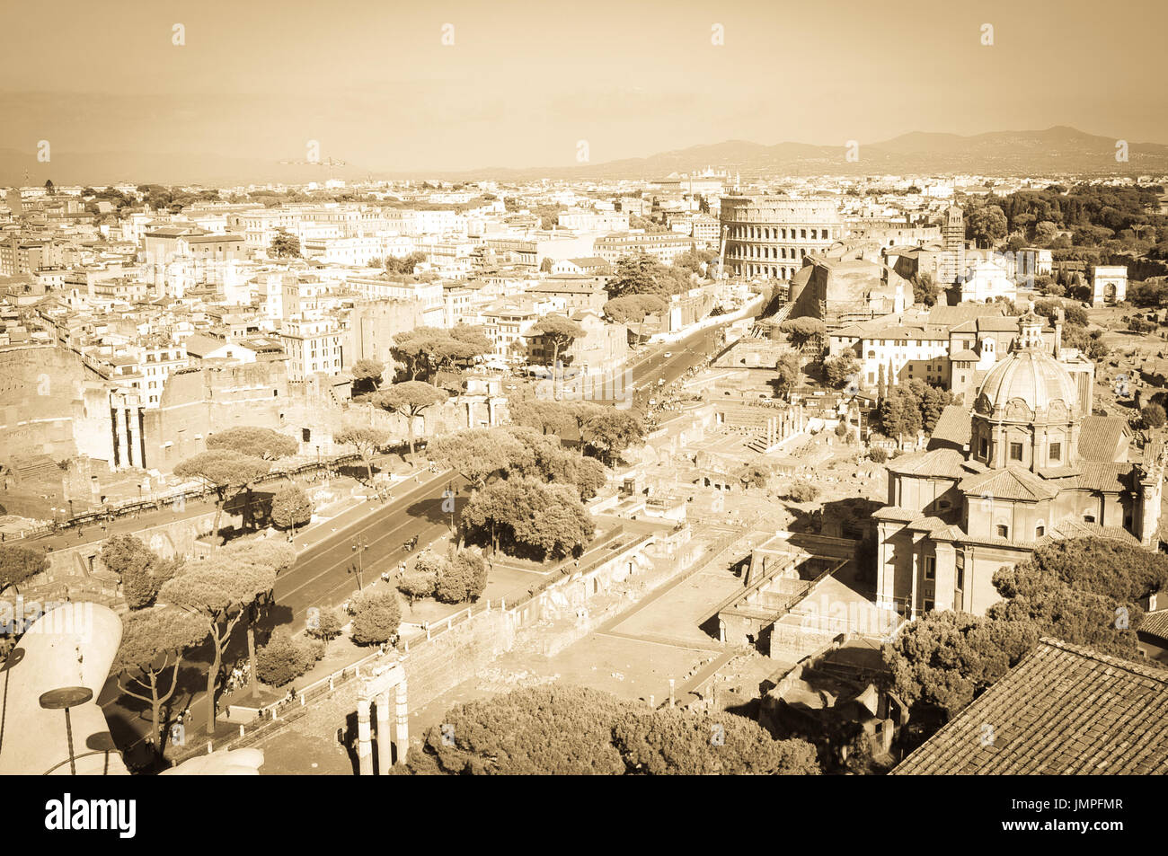 Vintage postcard from Rome, Italy Stock Photo - Alamy