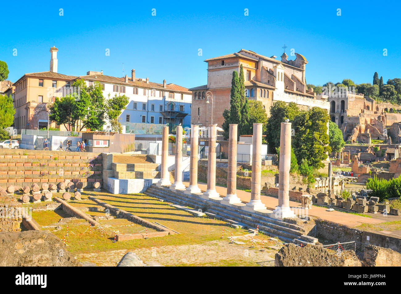 Panorama of ancient ruins in Rome Stock Photo - Alamy