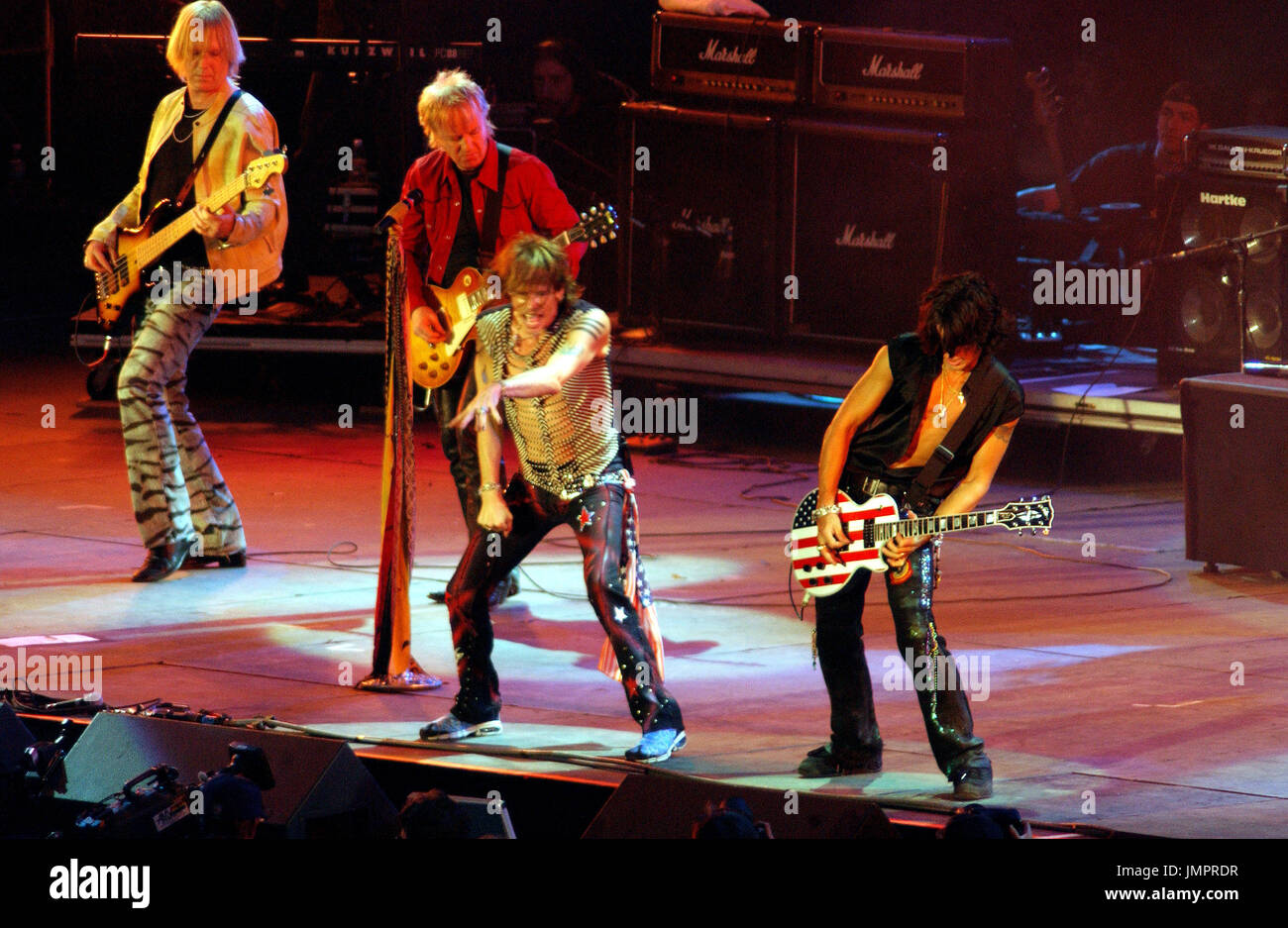 Washington, DC - October 21, 2001 -- Aerosmith performs at RFK Stadium ...