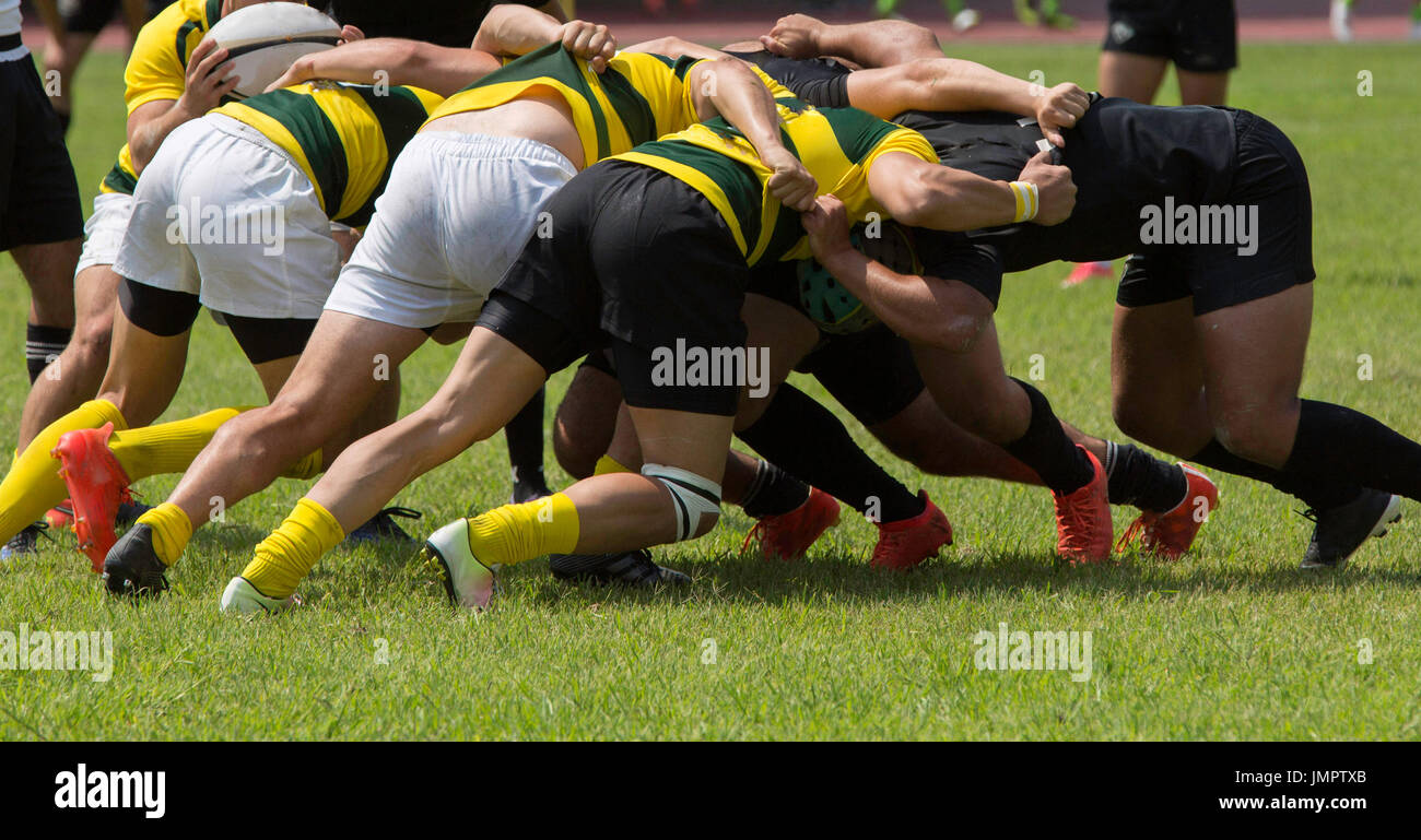 Playing with crowds during a rugby match Stock Photo - Alamy