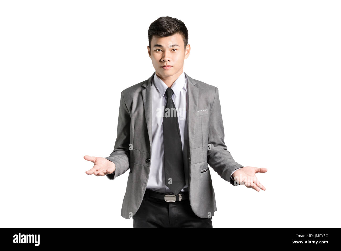 Portrait of an asian business man in a pose I do not know with suit ...