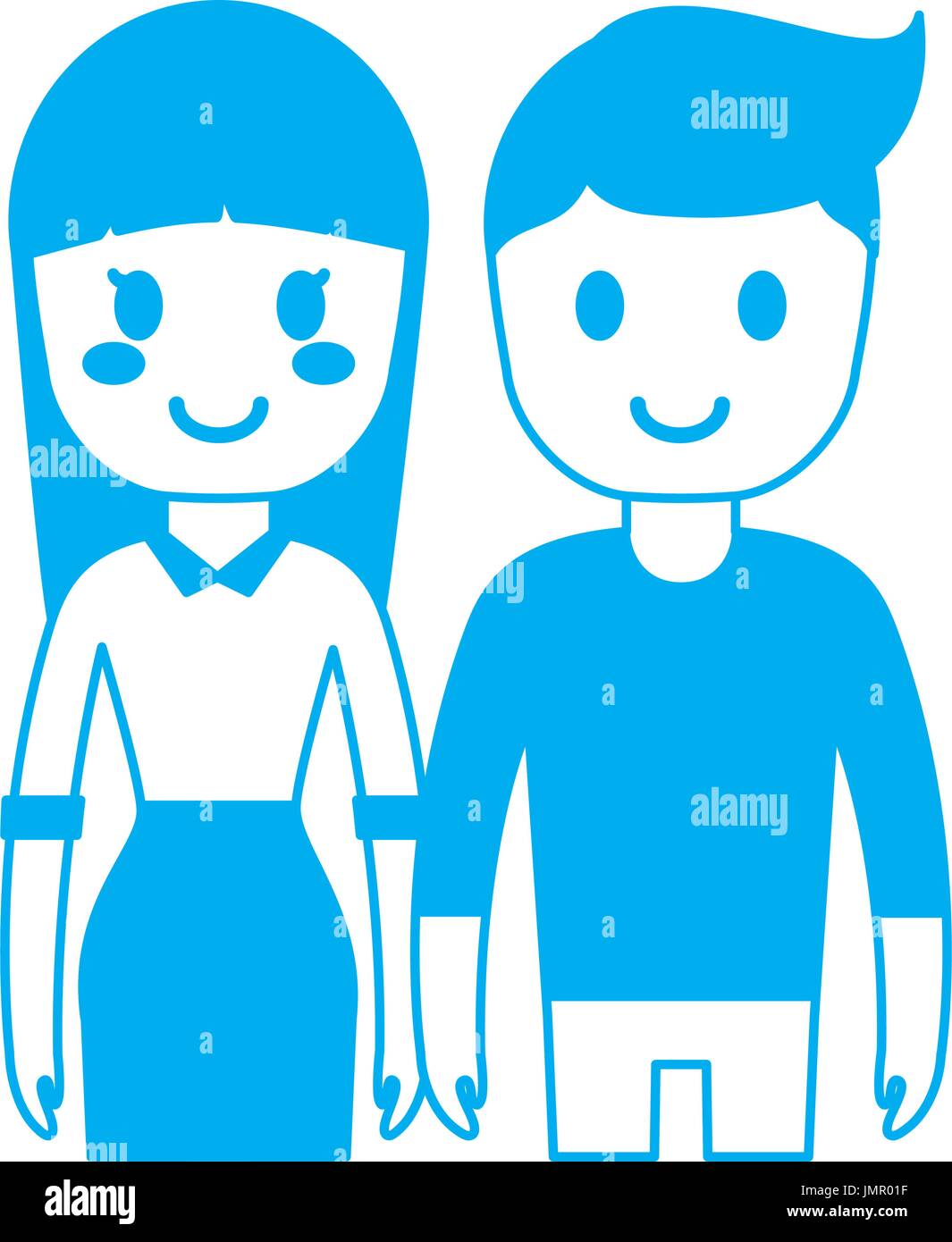 happy couple icon over white background vector illustration Stock ...