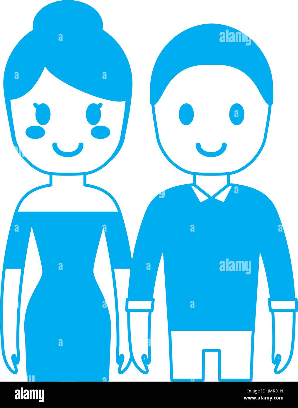 happy couple icon over white background vector illustration Stock ...