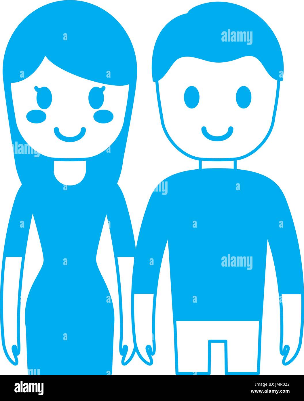 happy couple icon over white background vector illustration Stock ...