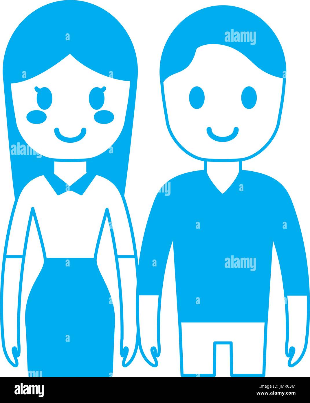 happy couple icon over white background vector illustration Stock ...