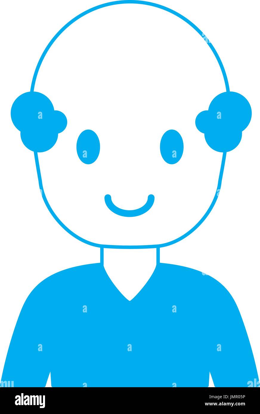 cartoon man icon over white background vector illustration Stock Vector ...