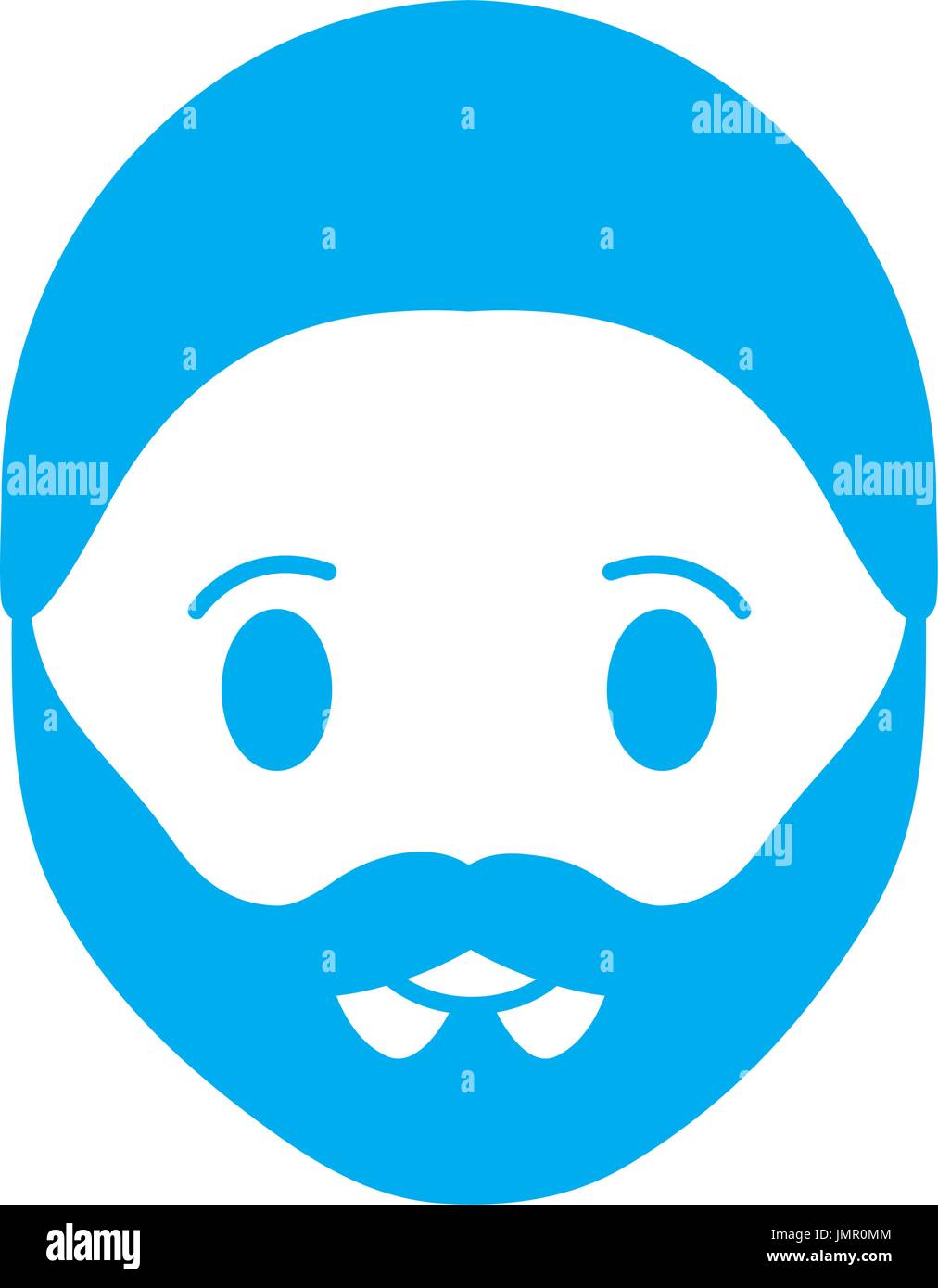 man with beard icon over white background vector illustration Stock ...
