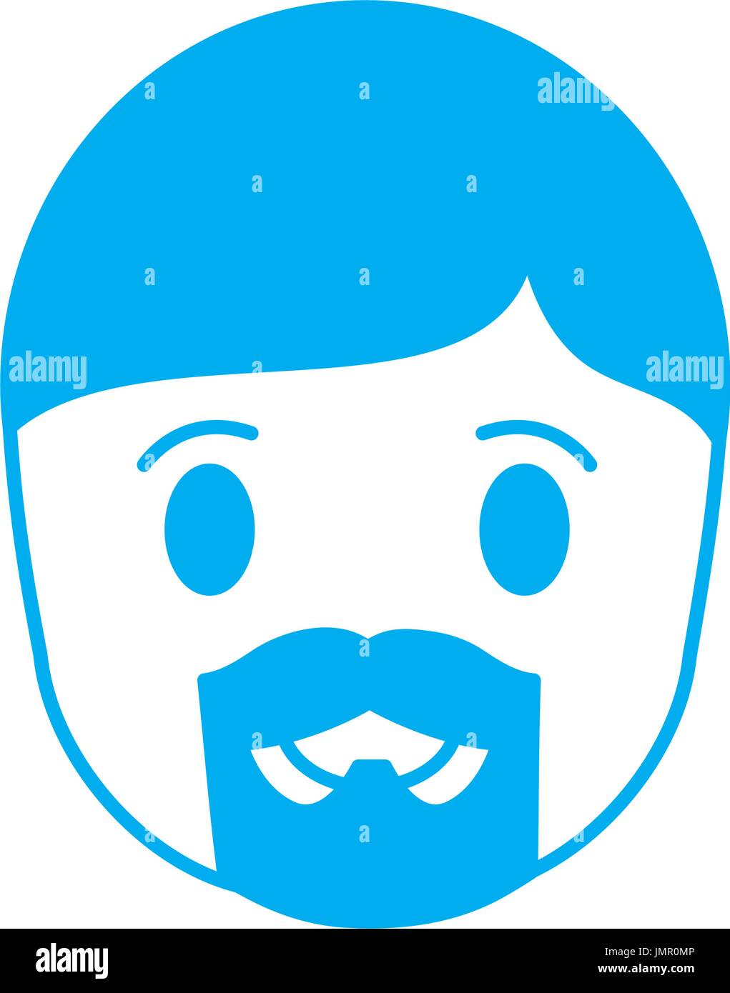 man with beard icon over white background vector illustration Stock ...