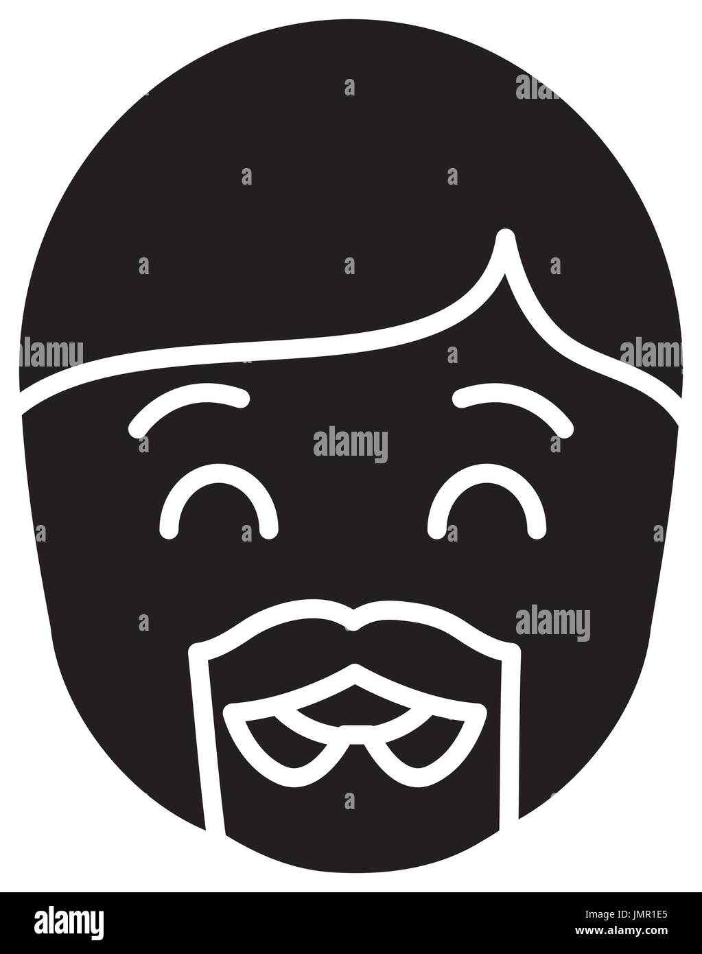 man with beard icon over white background vector illustration Stock ...