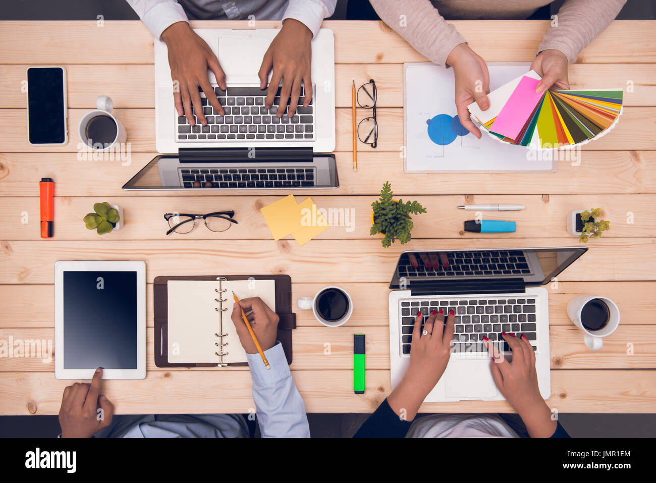 Meeting top view hi-res stock photography and images - Alamy