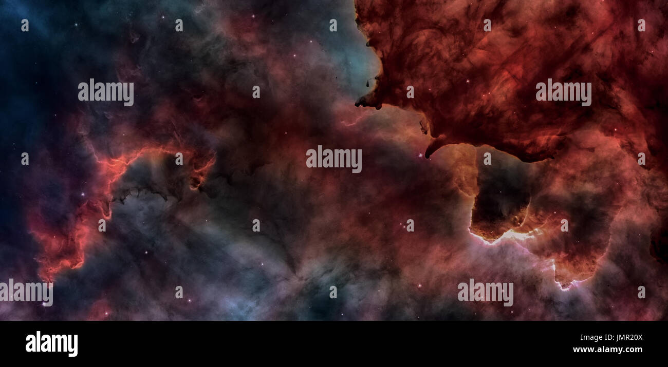 Star Birth in the Carina Nebula or Grand Nebula. Large bright nebula ...