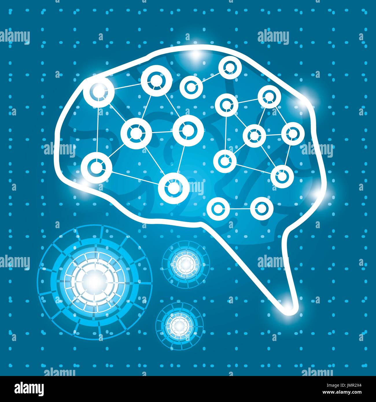 technology brain connection with circuits connection Stock Vector Image ...