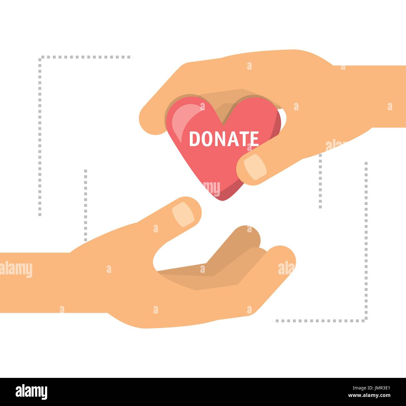 donation support symbol to charity of the people Stock Vector Image ...