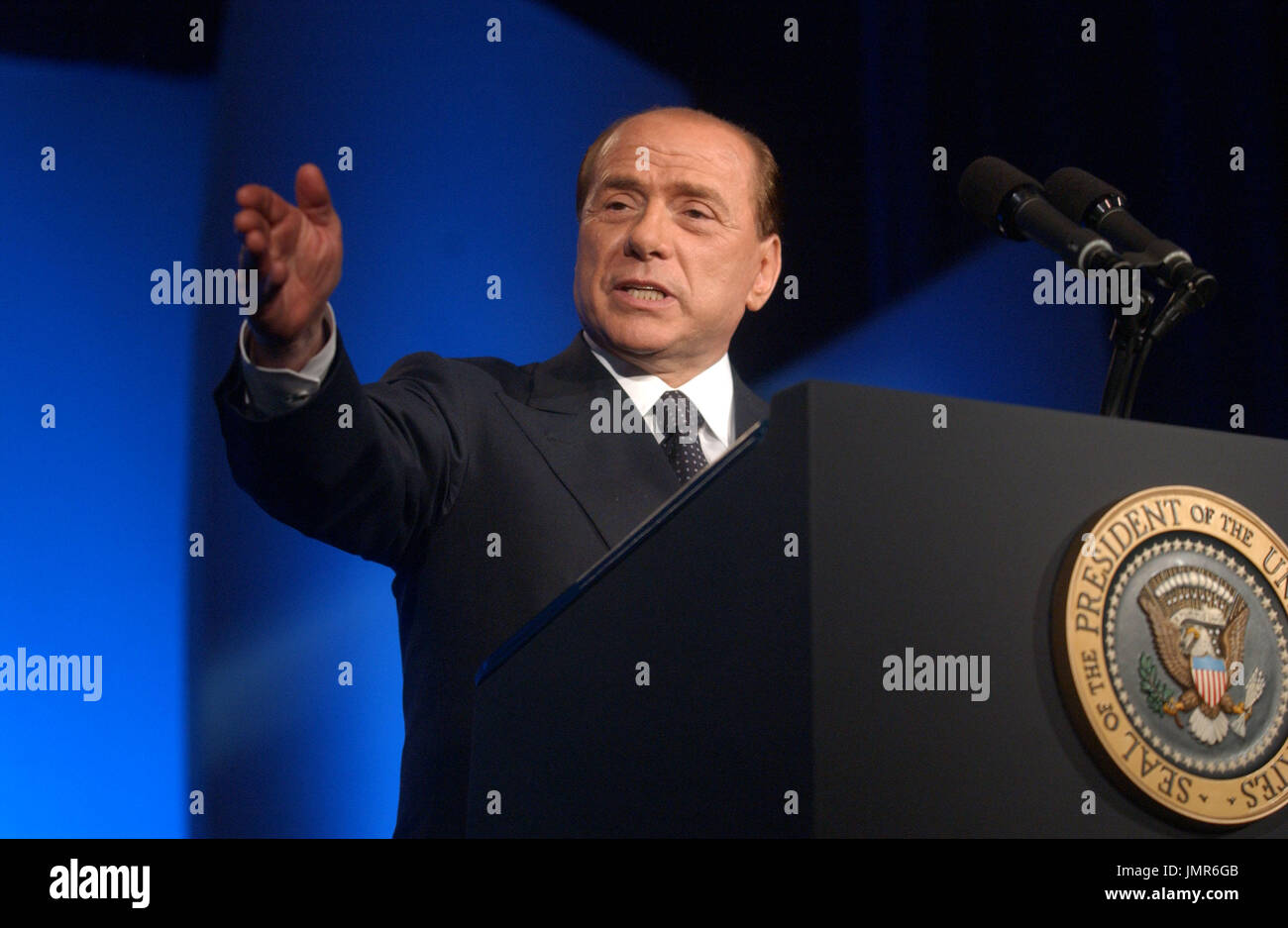 Prime Minister Silvio Berlusconi of Italy makes remarks at the 16th ...