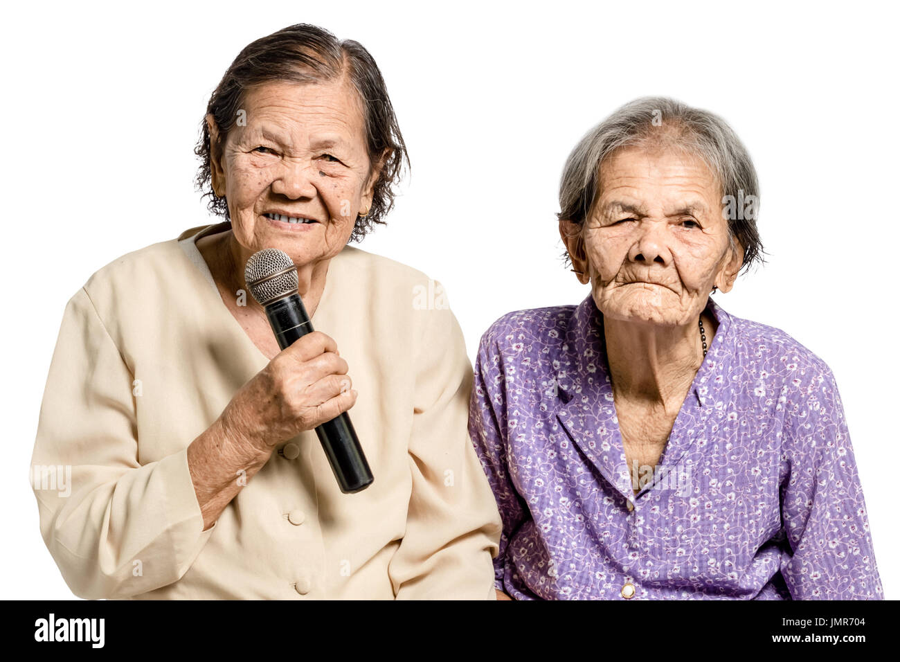 Indian woman singing microphone hi-res stock photography and images - Alamy
