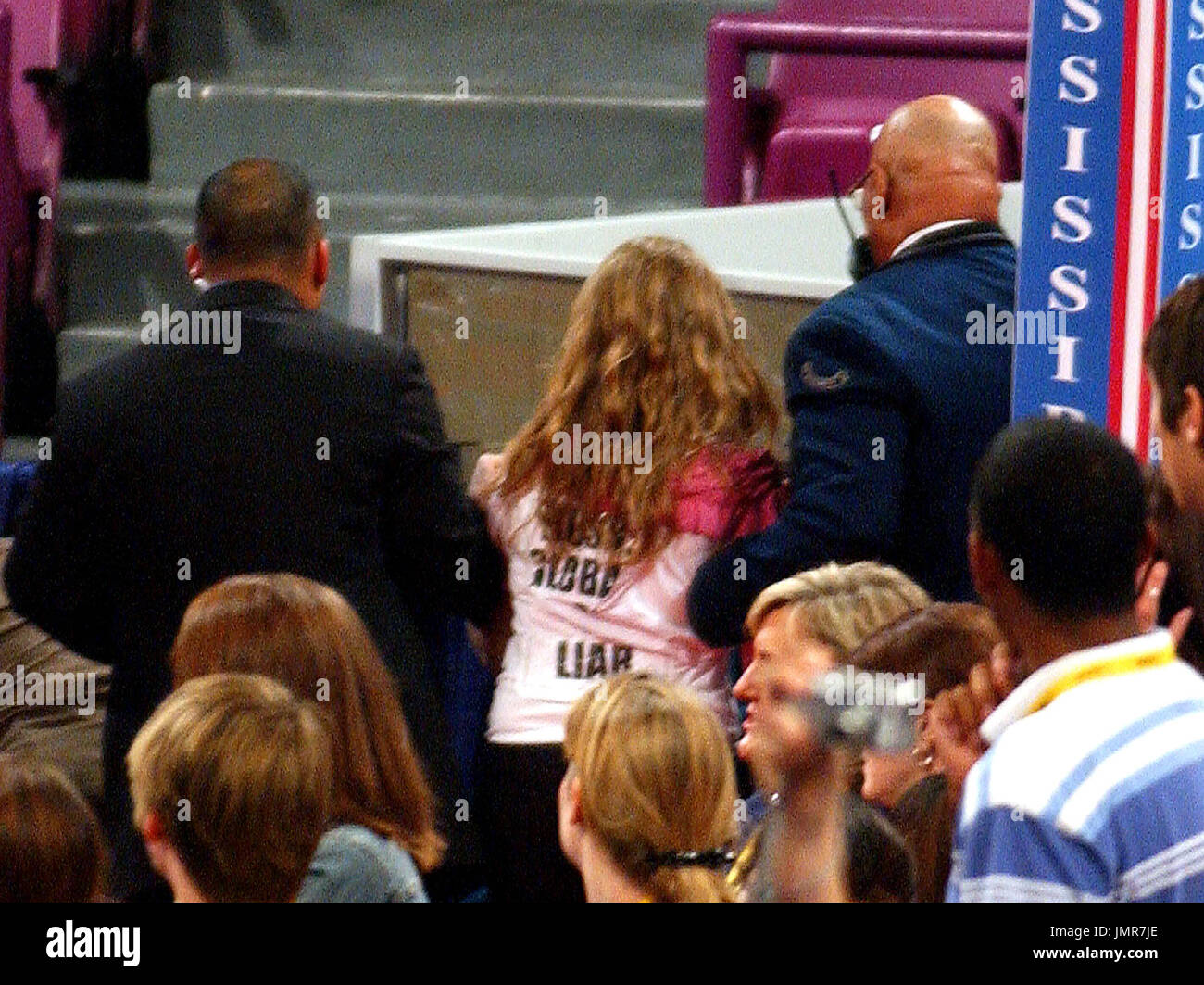 New York, NY - September 1, 2004 -- Incident on the floor during the ...