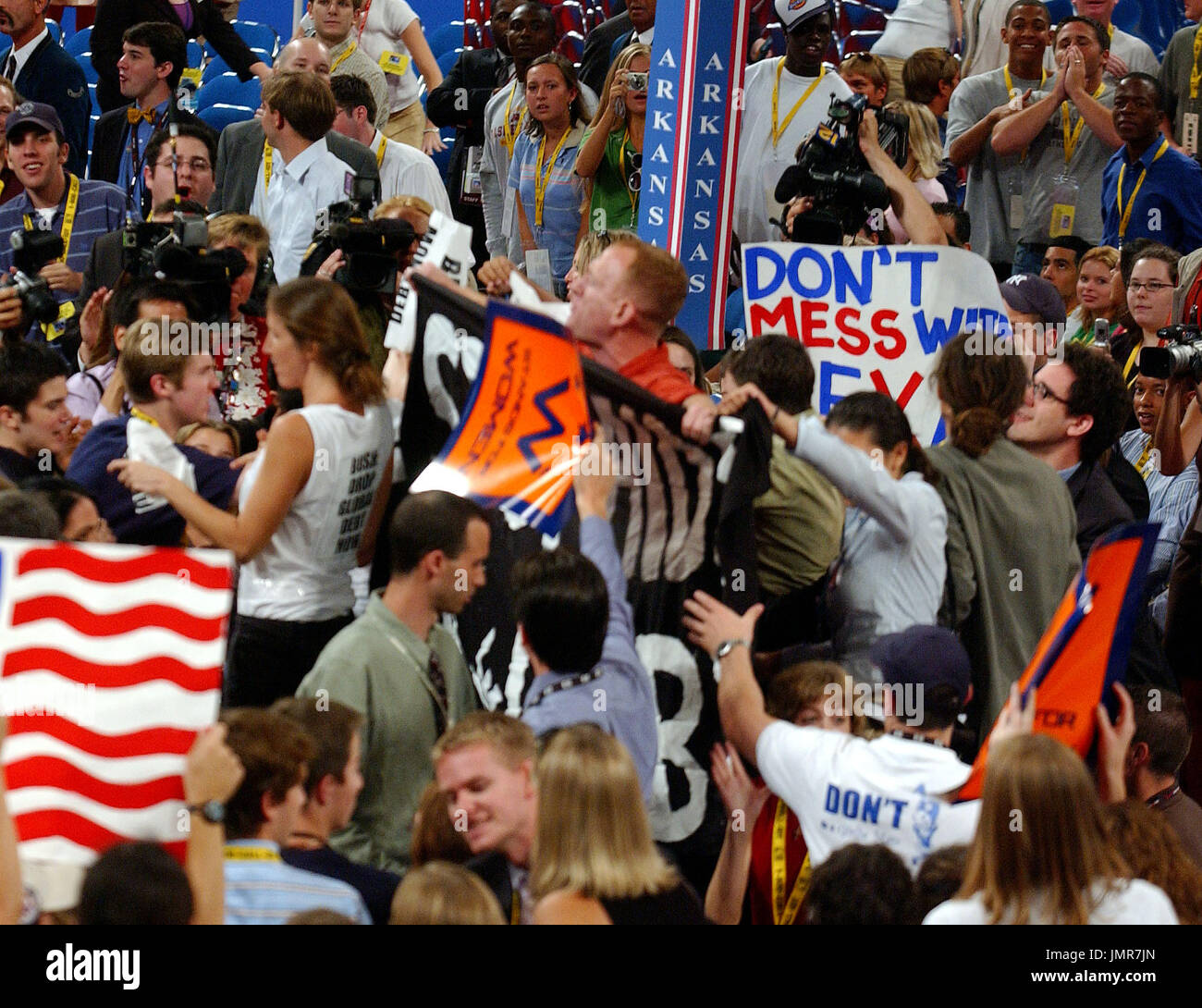 New York, NY - September 1, 2004 -- Incident on the floor during the ...