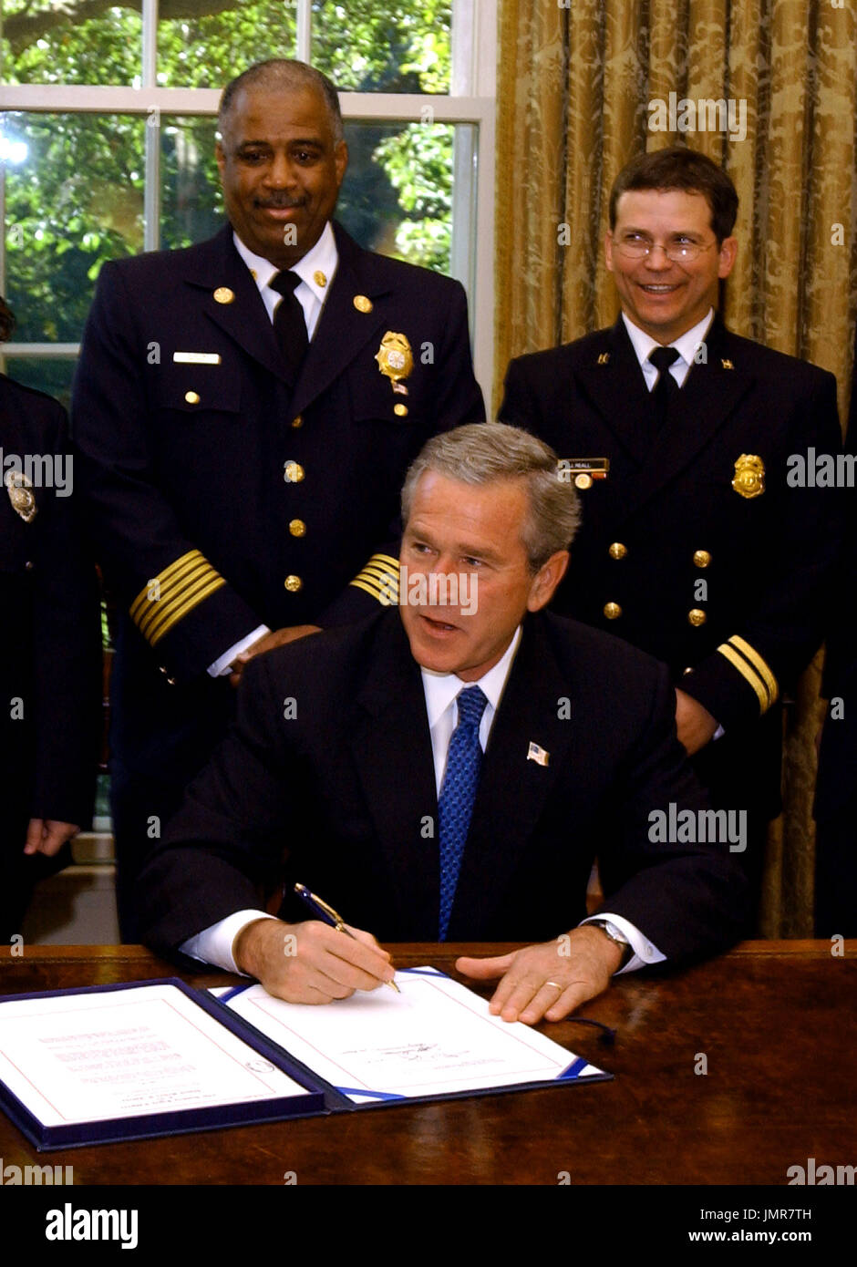 United States President George W. Bush signs H.R. 4567, the Department ...