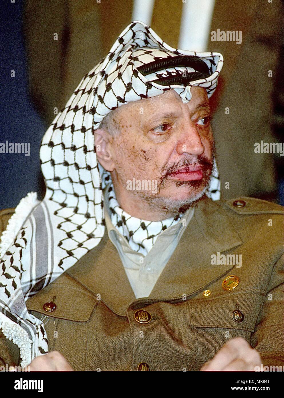 Palestinian Liberation Organization (PLO) Chairman Yasser Arafat ...