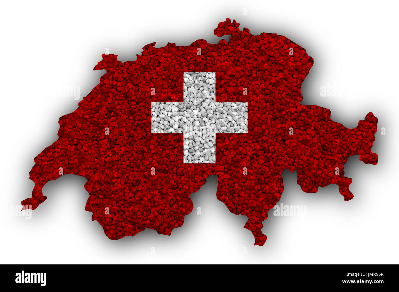 Textured map of Switzerland in nice colors Stock Photo - Alamy