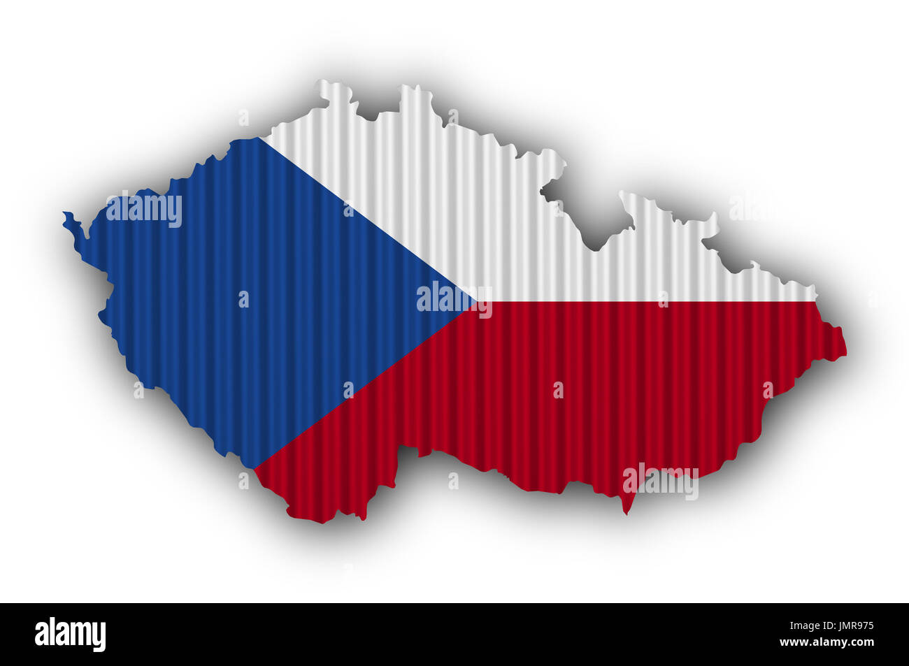 Textured map of Czech Republic in nice colors Stock Photo - Alamy