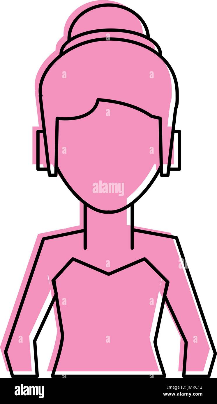 Hairdo bun Stock Vector Images - Alamy