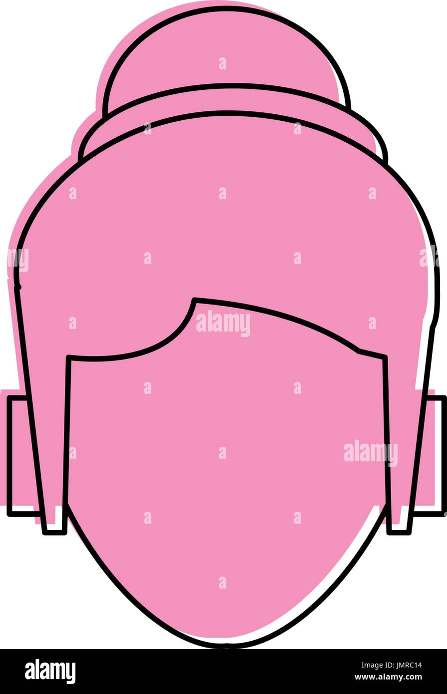 Hairdo bun Stock Vector Images - Alamy