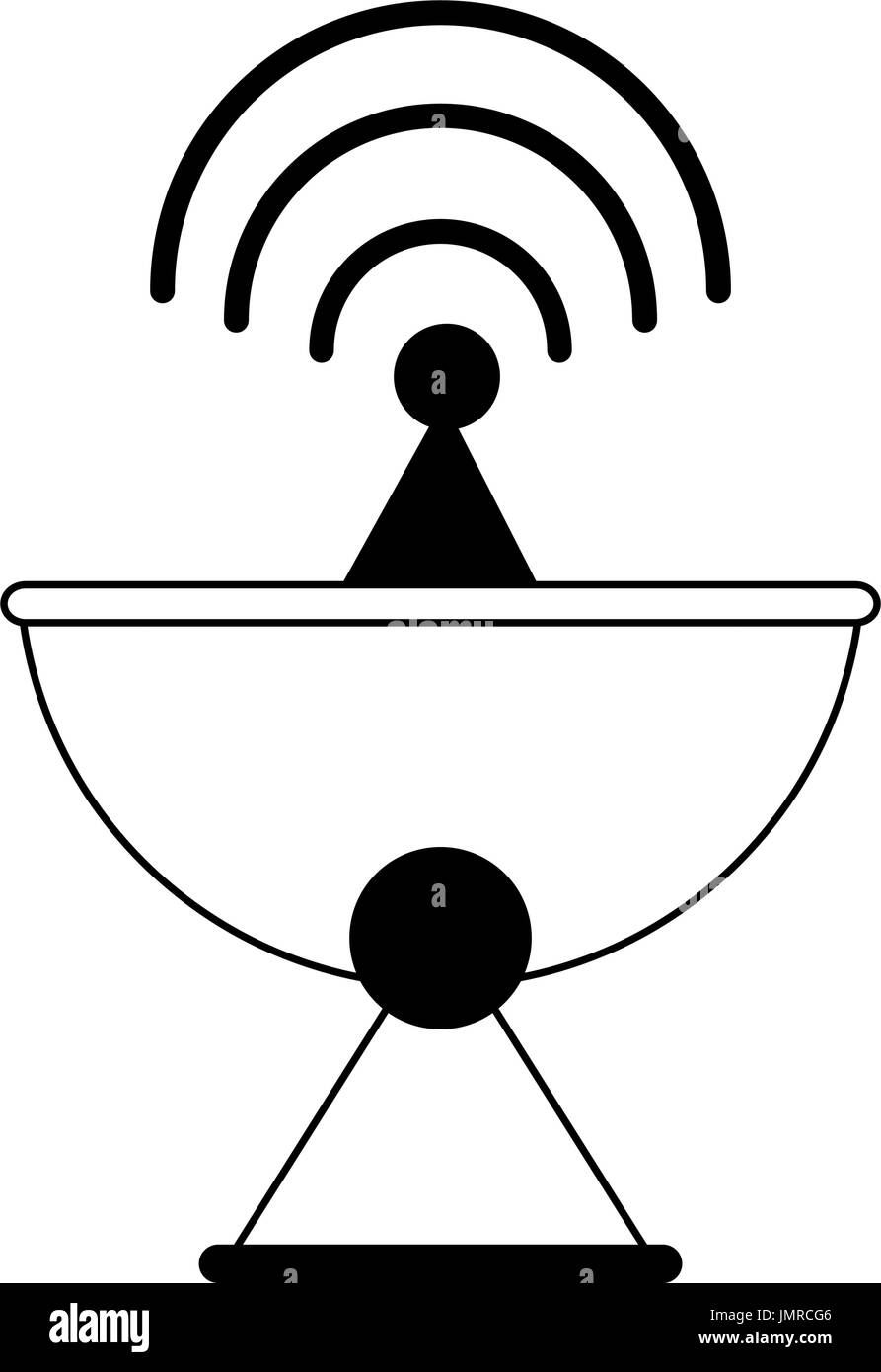 satellite dish telecommunication icon image Stock Vector Image & Art ...