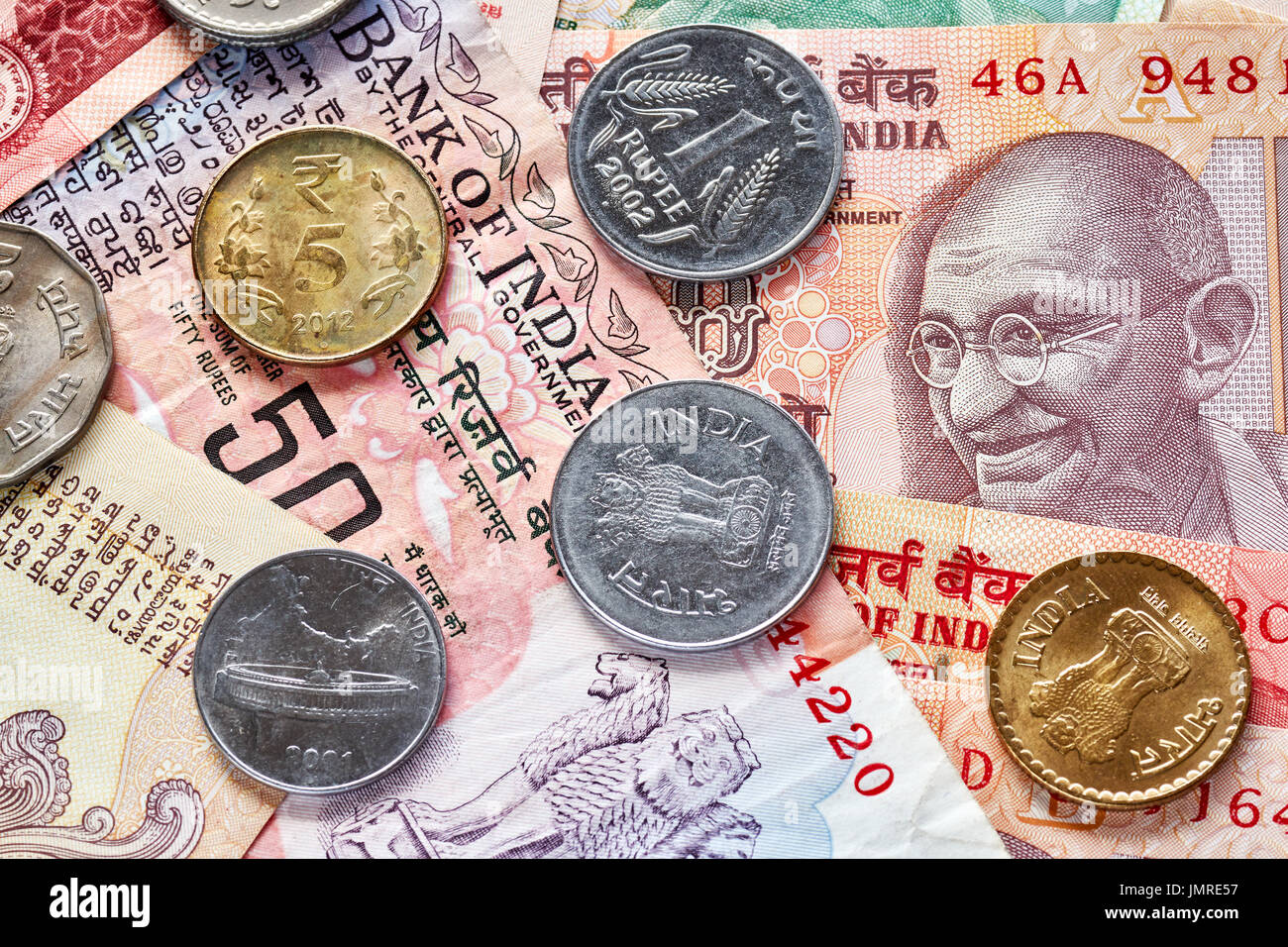 Close up picture of Indian rupee Stock Photo - Alamy