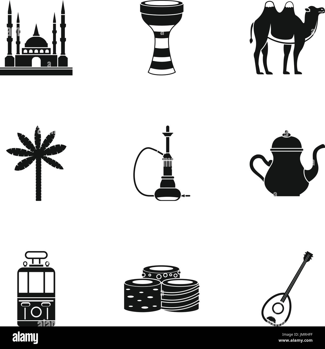 Turkey things icons set, simple style Stock Vector Image & Art - Alamy