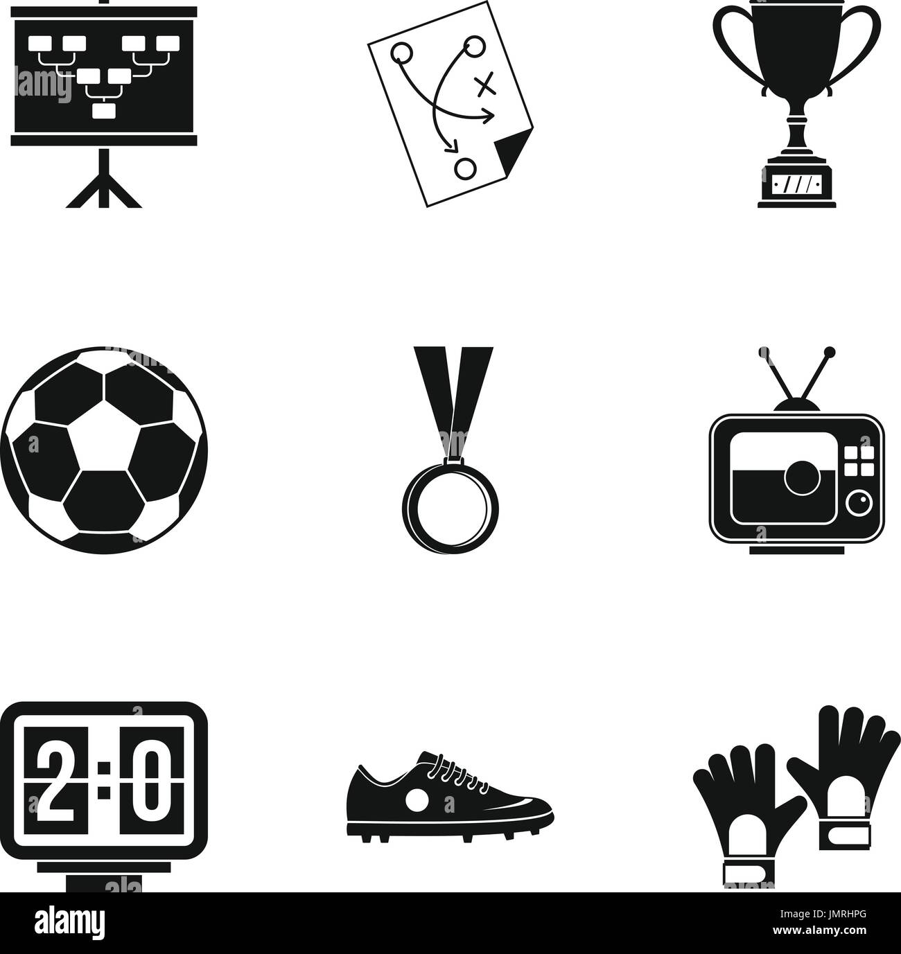 Football things icons set, simple style Stock Vector Image & Art - Alamy