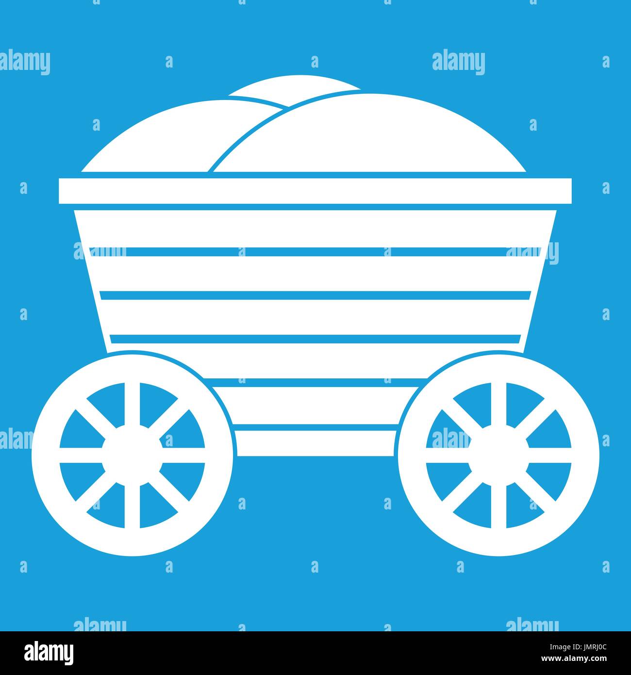 Vintage wooden cart icon white Stock Vector Image & Art - Alamy