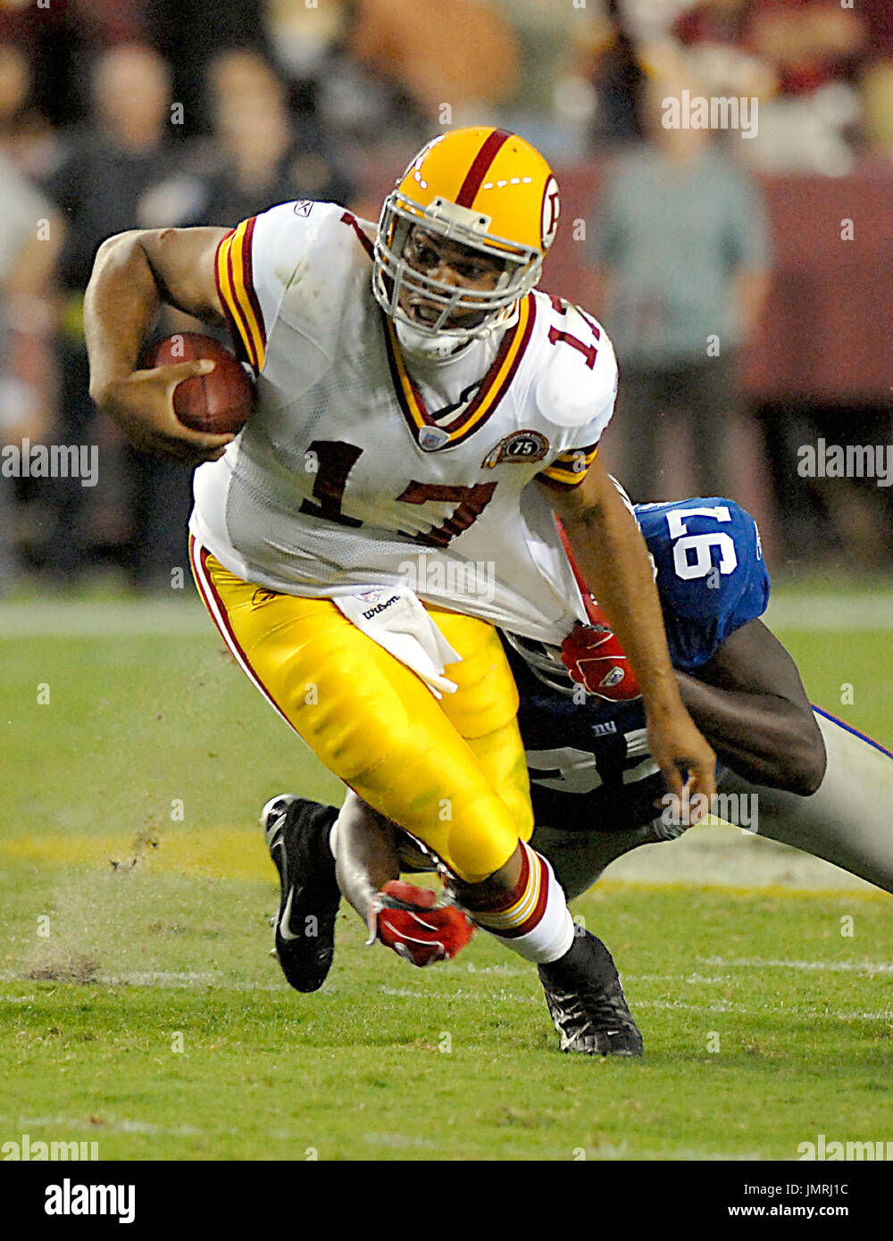 Landover, MD - September 23, 2007 -- New York Giants linebacker Mathias ...