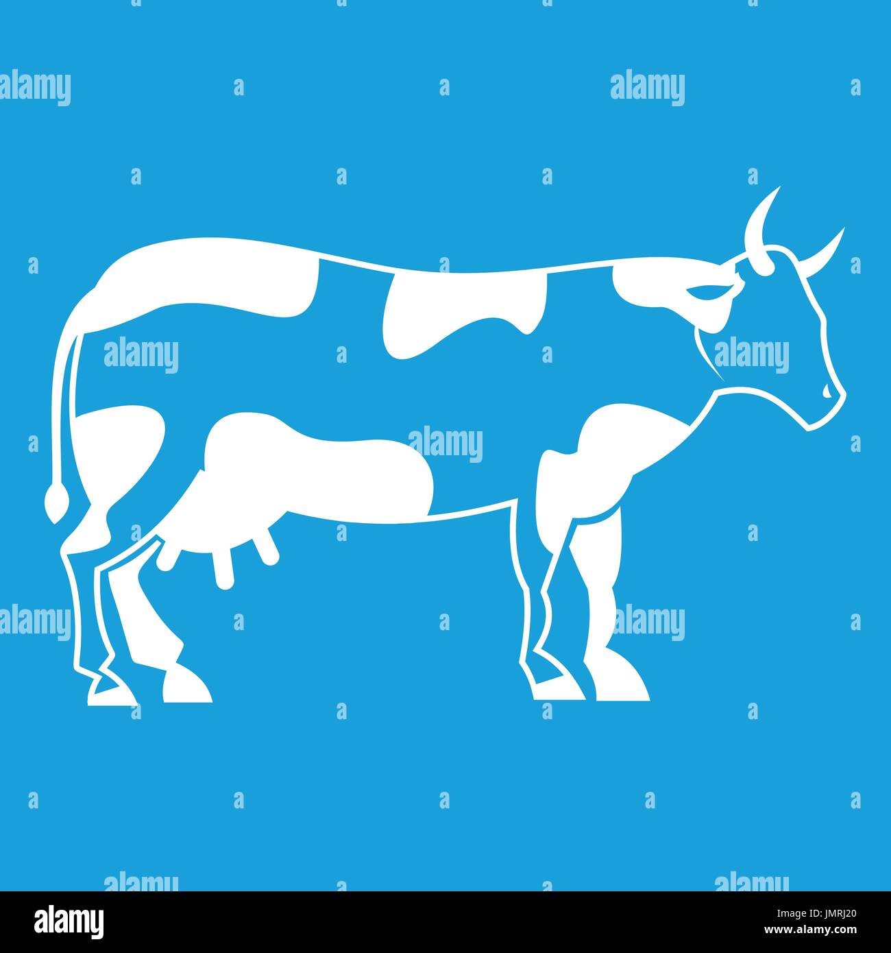 Cow icon white Stock Vector Image & Art - Alamy